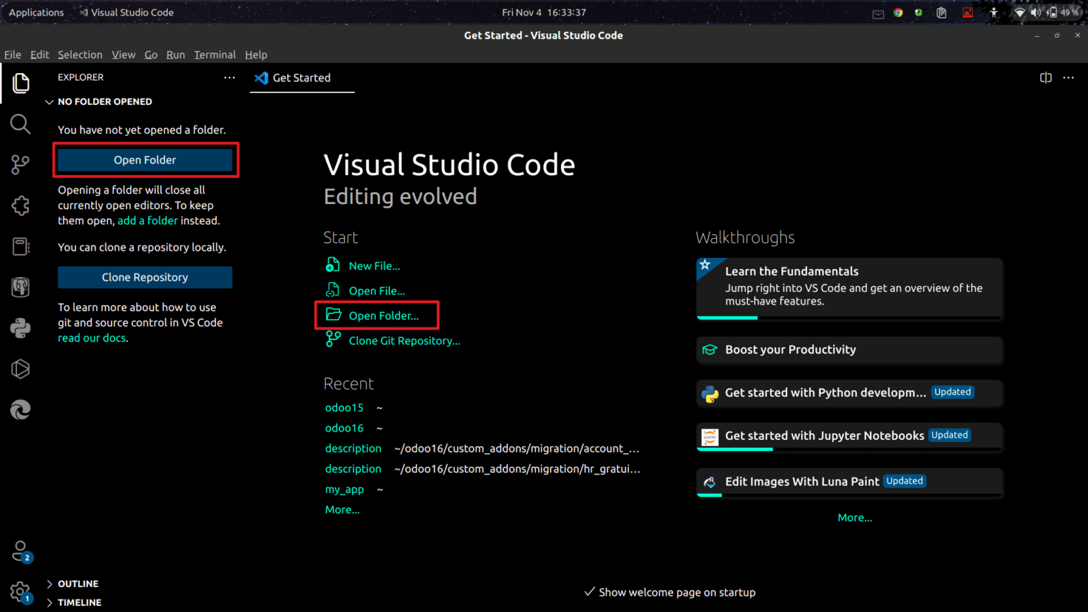 How to Configure Odoo 16 in Visual Studio Code on Unbuntu 20.04